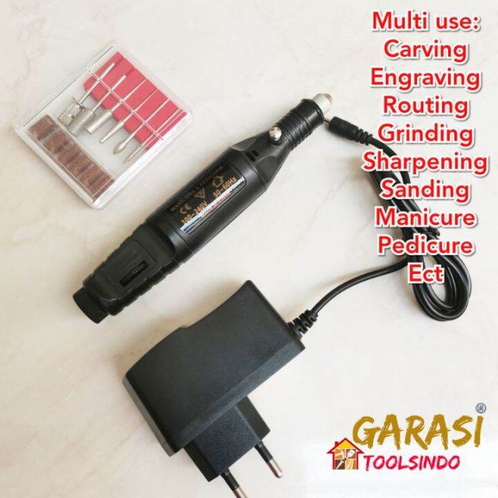 mini grinder set manicure die grinder gerinda mini ukir bor mini poles ...
