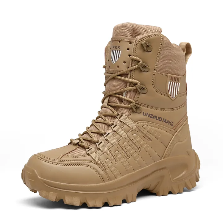 YCHION 2022 New Us Military Leather Boots for Men Combat Bot Infantry ...