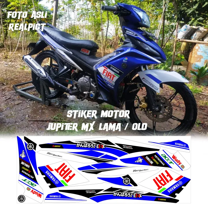 Stiker Motor Yamaha Jupiter MX 135 Lama Old Variasi Sticker Lis Motor ...
