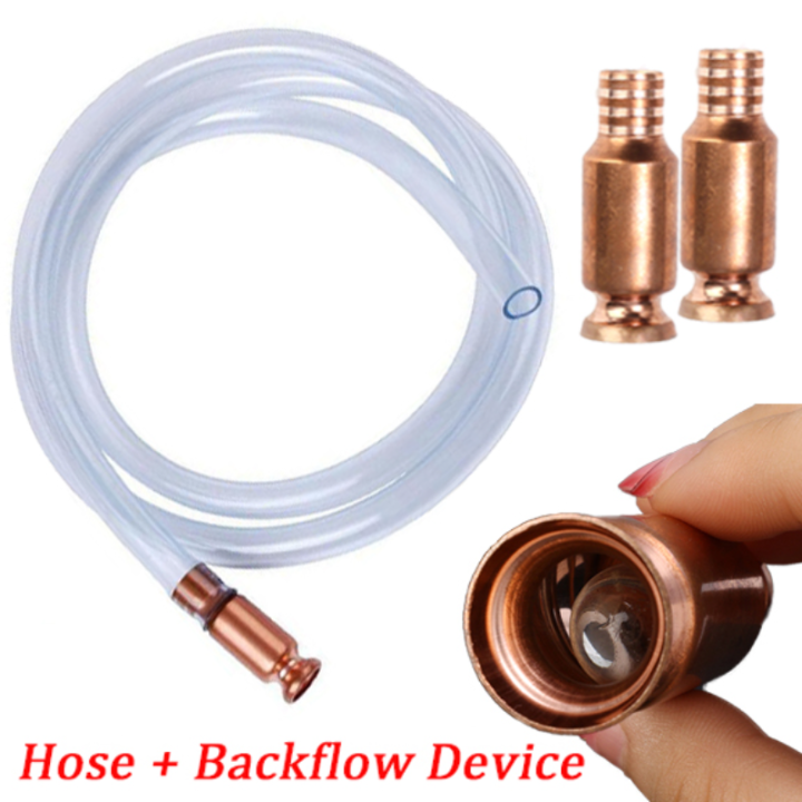 Red Copper Siphon Filler Pipe Manual Pumping Oil Pipe Fittings Siphon ...