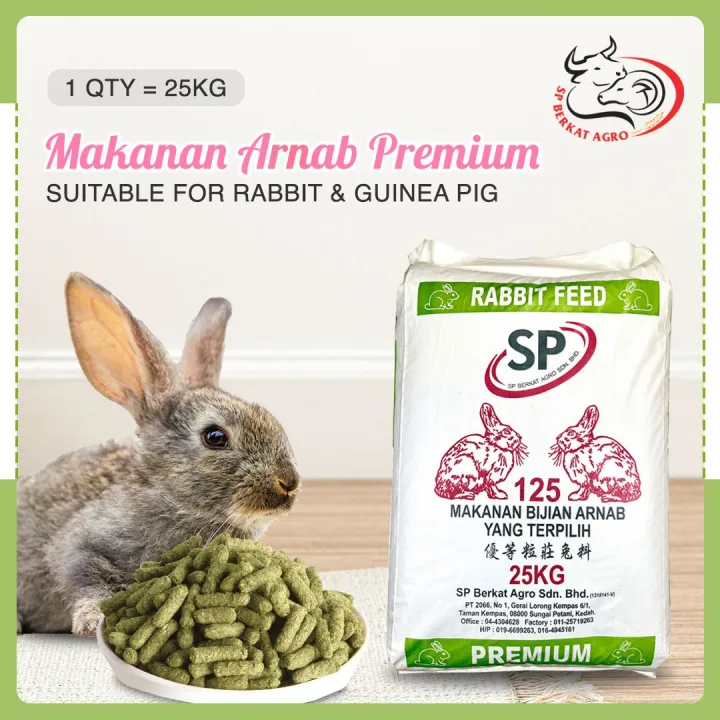 SP BERKAT 125 Rabbit Food Pellet Makanan Arnab Murah Dedak Arnab ...