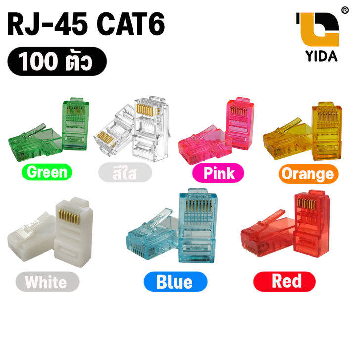 XLL หัวเเลน cat6 RJ45 cat6 หัวต่อสายเเลน ปลั๊กสายเเลน หัวเเลนตัวผู้ ...