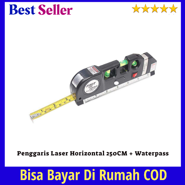 LEVELPRO3 Penggaris Laser Horizontal 250CM + Waterpass / Penggaris ...