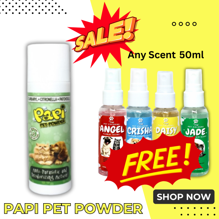 [SOUTH VET] Papi Pet Powder 100g Anti-tick & Flea Get FREE 1pc DOGI Pet ...