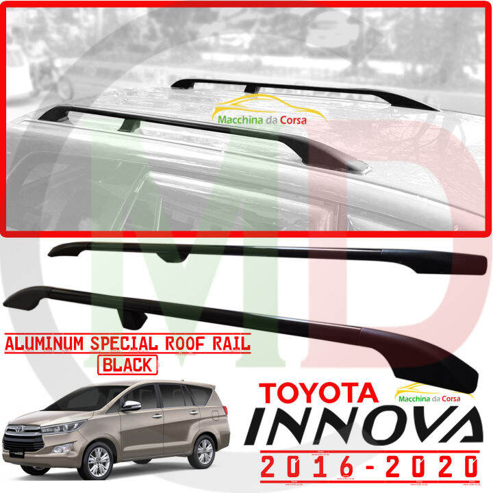 Toyota Innova 2016-2020 Aluminum Roof Rail No Drill Type (Black ...