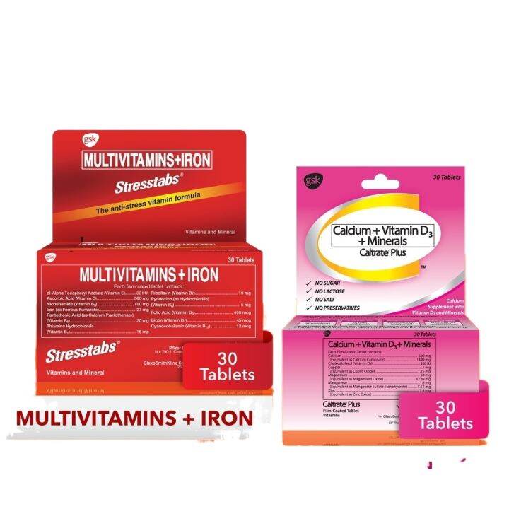 COD Multivitamins Iron (Stresstabs) 30s and Cholecalciferol Minerals ...