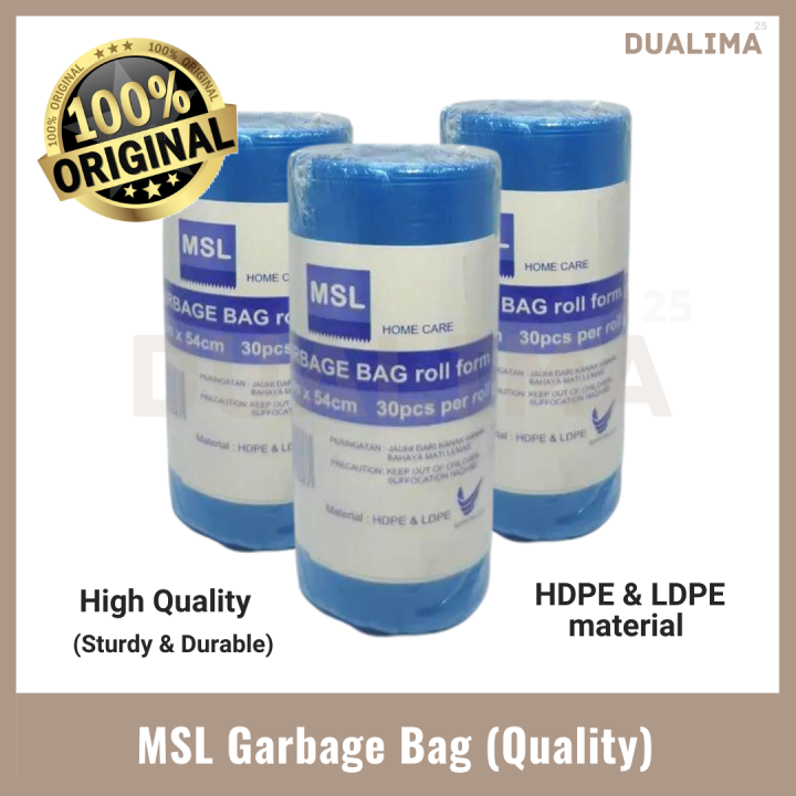 MSL Garbage Bag (Quality) 30L 18"x21" | Bin Bags | Lazada
