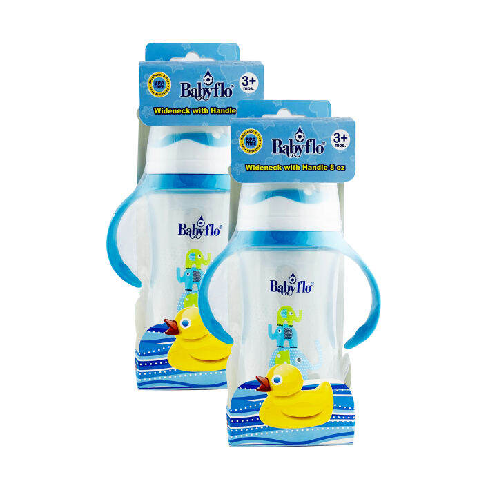 Babyflo Wideneck with Handle 8oz. Bottle - Pack of 2 | Lazada PH