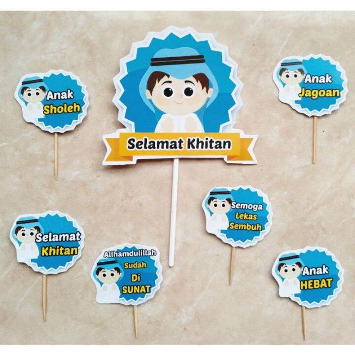 selamat Khitan cake topper hiasan kue tema khitanan Sunatan Khitan ...