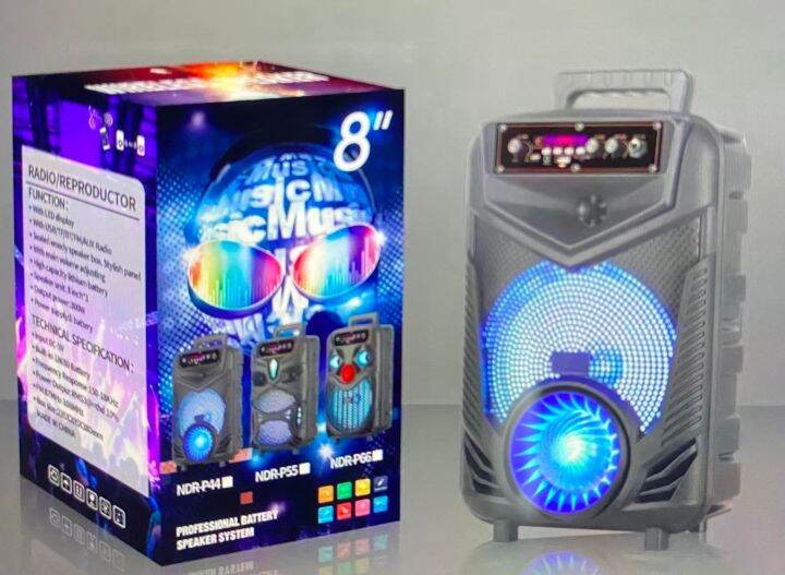 NDR-P44 8 inches Karaoke Wireless Bluetooth Speaker With FREE MIC | Lazada PH