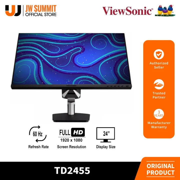 ViewSonic TD2455 24” In-Cell Touch Monitor with USB Type-C Input and ...