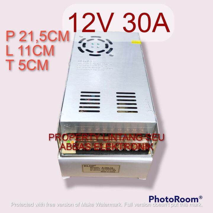POWER SUPPLY ADAPTOR KALENG 12V 30A 12V30A 12 VOLT 30 AMPERE | Lazada ...