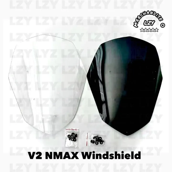 Nmax V2 2020 Windshield Wind Visor with Bolts for Version 2 Smoke/Clear ...