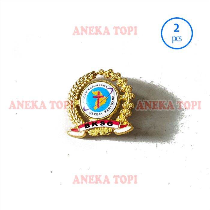 Pin BKSG Pin Bros Logo Badan Kerjasama Gereja Model Padi dan Kapas ...