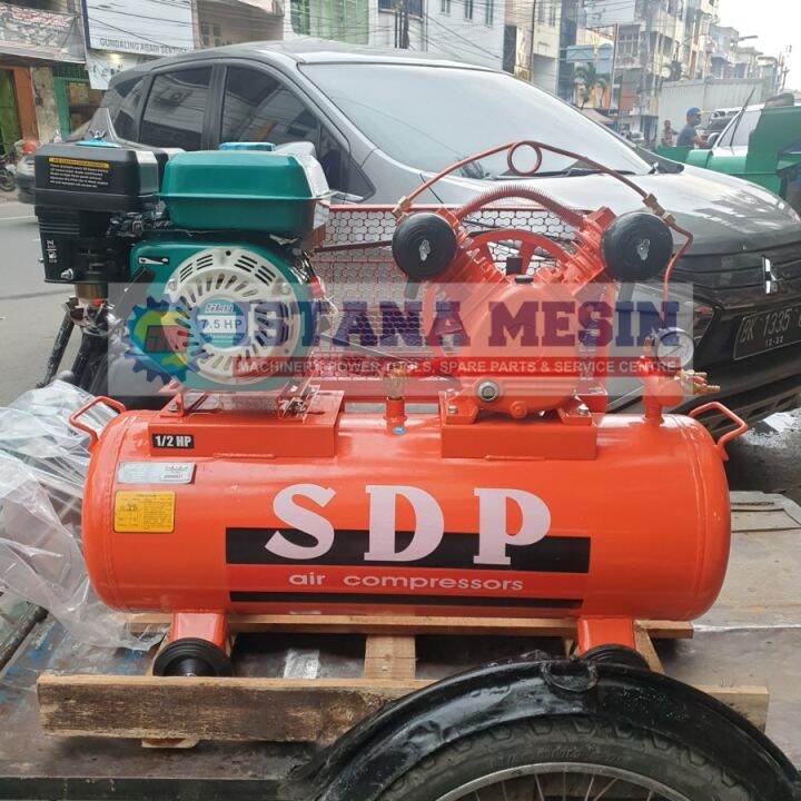 MESIN CAT MESIN KOMPRESSOR ANGIN SDP 2 PISTON 1/2HP COMPLETE MESIN | Lazada Indonesia