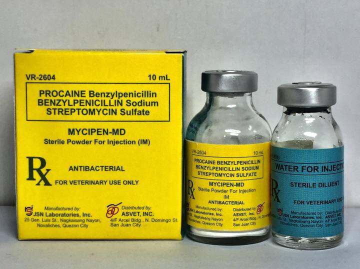 [VETKLIX] Mycipen -MD 10 ml with Sterile Powder Anti Bacterial for ...