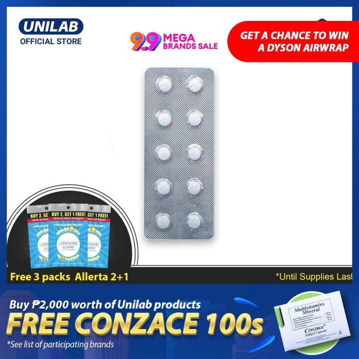 Unilab Allerta 10mg 10 Loratadine Tablets - For Fast Non-Drowsy Relief ...