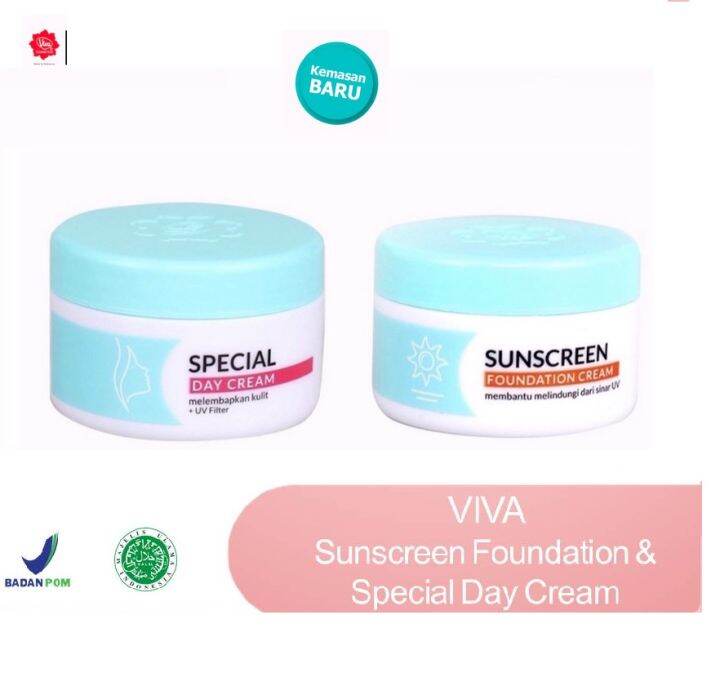 [BPOM] VIVA Sunscreen Foundation with UV Filter, Moisturizer and ...