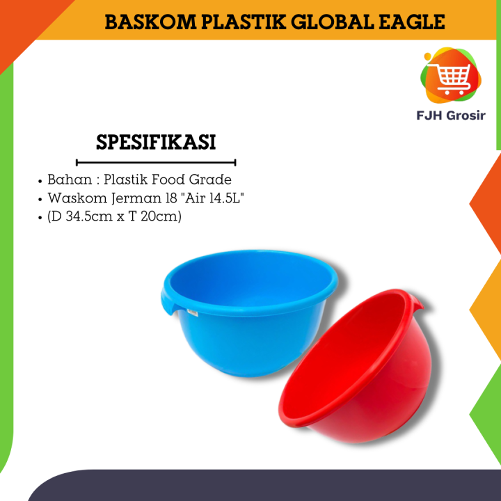 ⭐FJH⭐ Baskom Plastik Besar 34 CM Global Eagle / Baskom Air / Baskom ...