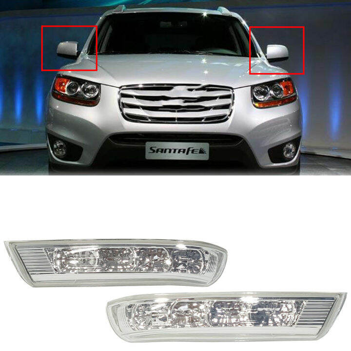 side mirror LED turn signals light lamps For Santa Fe Veracruz IX55 ...