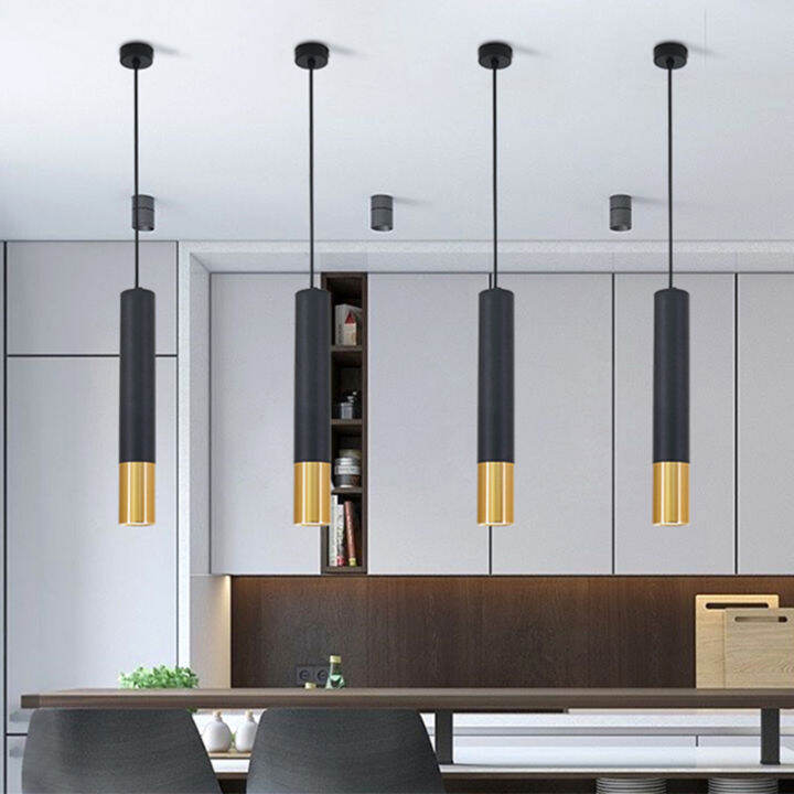 Modern LED Long tube pendant light chandelier Spotlight lamp indoor Bar ...
