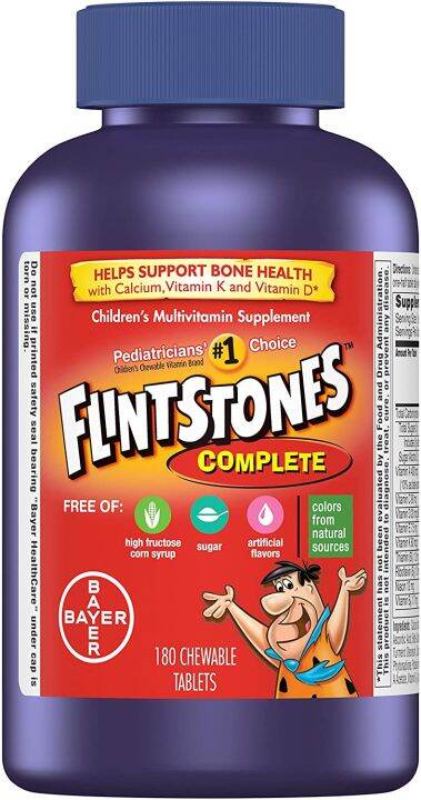 Flintstones Complete | Children's Multivitamin with Calcium, Vitamin K ...