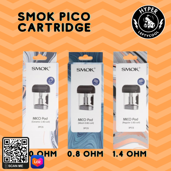 Leftycool smok Mico pod cartridge 0.8/1.0/1.4 Ohm smok Miko pod | Lazada PH