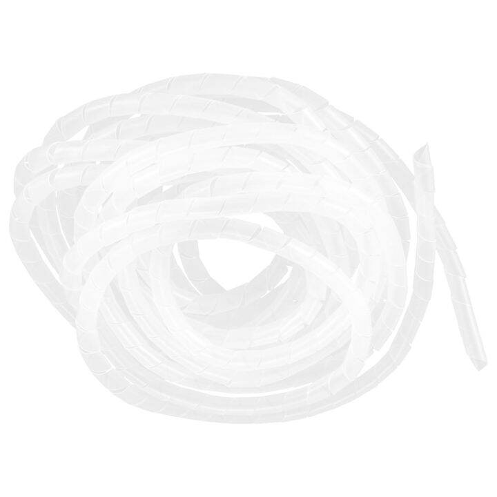 10mm x 6M Helical Hose Tape Wrapping Band Cable Zipper White Organizer ...