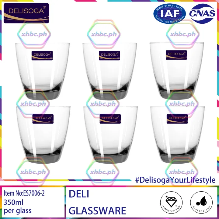 Deli Delisoga ️350ml Glassware Drinking Set (1pcs.6pcs) Juice, Soda ...