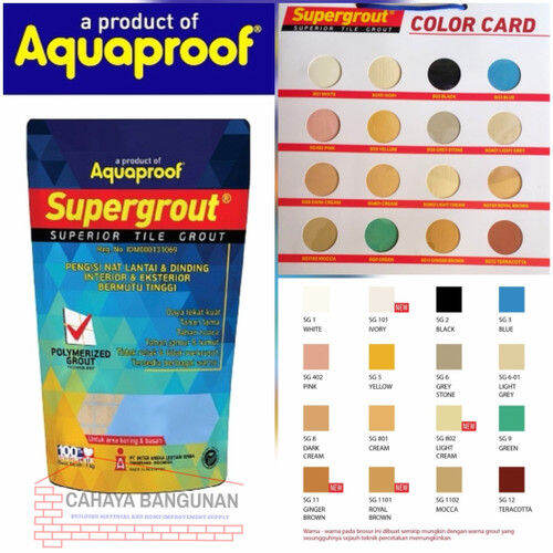 Supergrout Natt Keramik Warna aquaproof, nad keramik, supernad | Lazada Indonesia