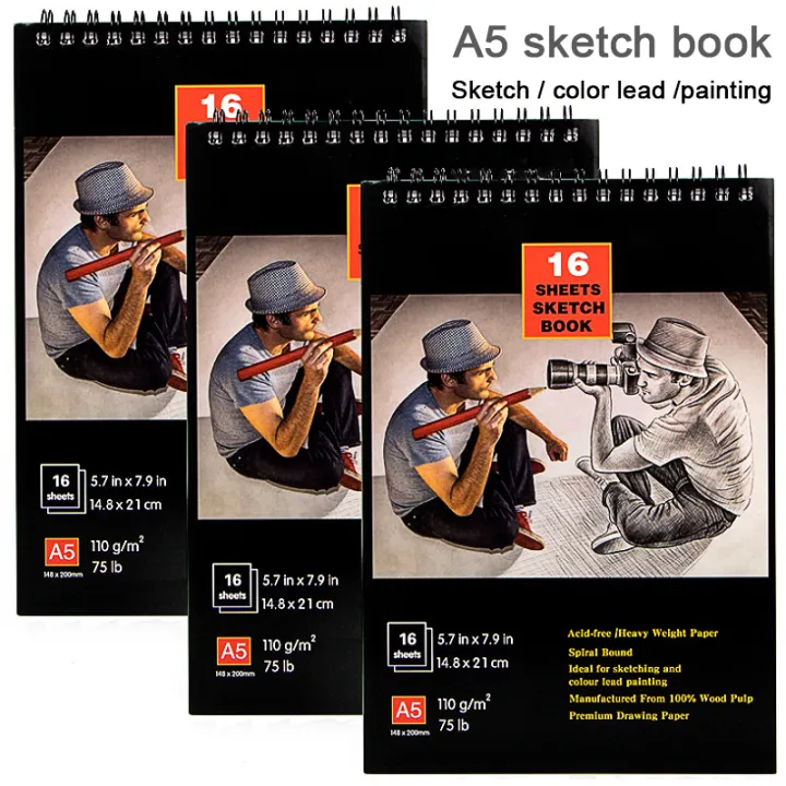 A5 Sketch Book 102g/16sheets | Lazada