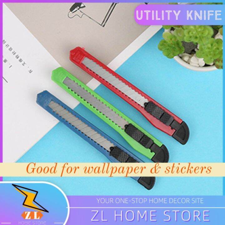 Utility knife cutter auto lock refillable blade easy to use | Lazada