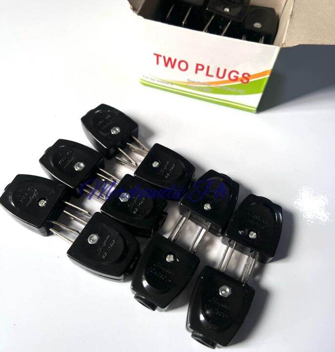 10 Pieces Plug 10A - 220V Electrical Plug 2pin Flat | Lazada PH