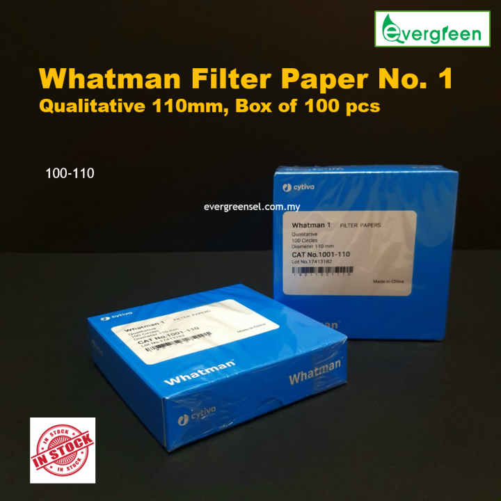 Whatman Filter paper, Grade 1 Circles 1, diameter 110mm, 100/pk for ...