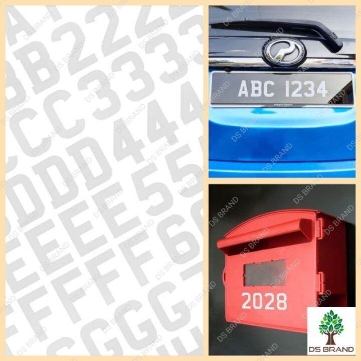 Car Number Plate Sticker / Lorry Sticker / Van Sticker / Bus Number ...