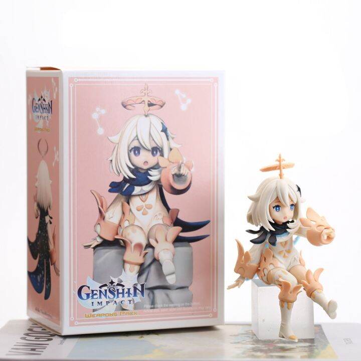 gdfxjgl Anime Genshin Impact Action Figure PVC toy 12cm Paimon sitting ...