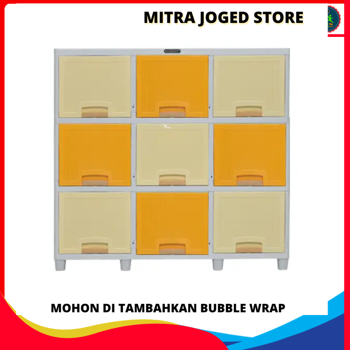 NAPOLLY LEMARI PAKAIAN LOCKER BOX LB 3309 LEMON 3 SUSUN | LEMARI BAJU ...