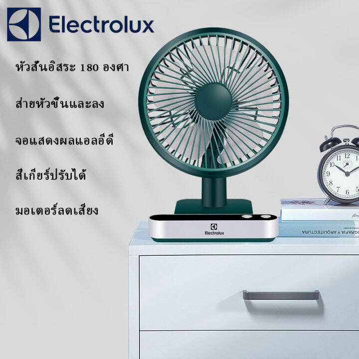 Electrolux พัดลมตั้งโต๊ะ ช่องเสียบ USB ใช้งานได้ต่อเนื่อง พัดลมตั้งโต๊ะ พัดลมมินิ ปรับได้ 4 ...