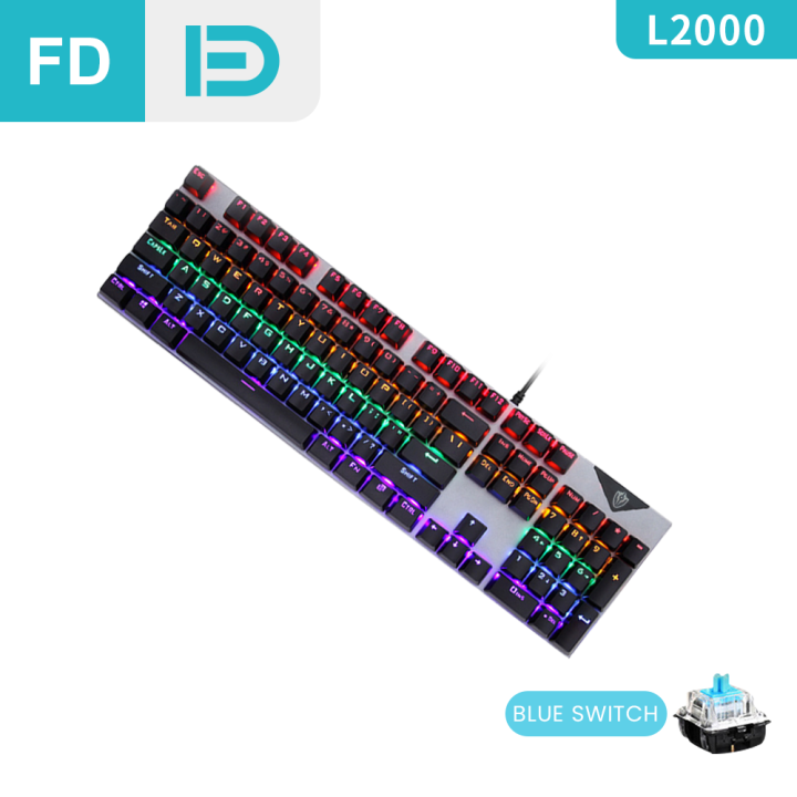 [NEW] FD L2000 Gaming Keyboard Mechanical Keyboard 104 keys LED ...