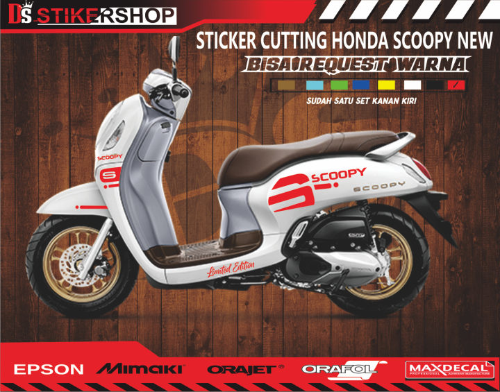 cutting sticker scoopy simple | Lazada Indonesia
