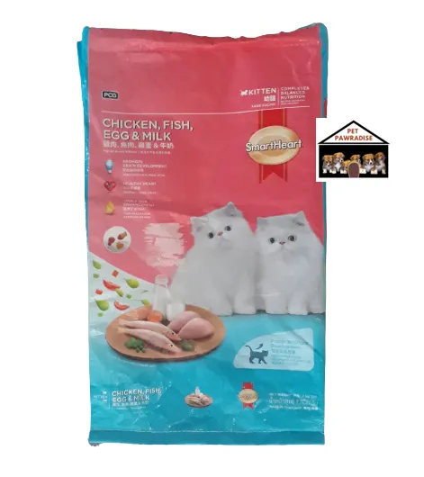 Smart Heart Kitten (Chicken, Fish, and Egg & Milk Flavor) 7kg + 1kg ...