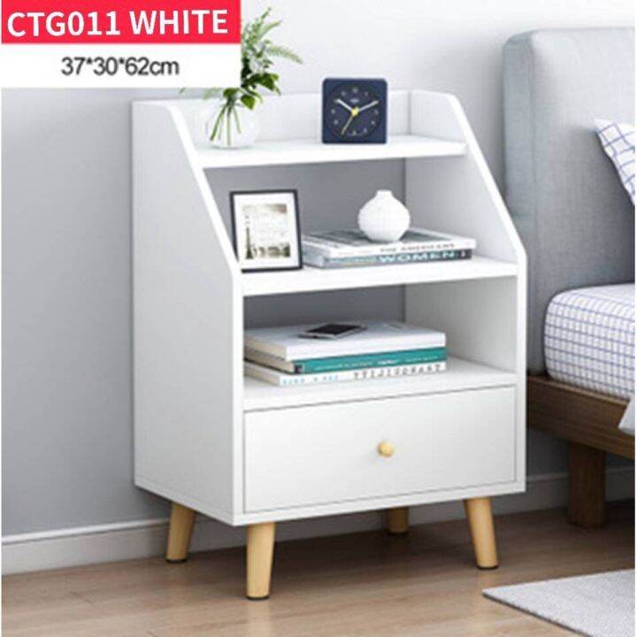 Modern Wooden Elegant Bedside Table Nightstand Coffee Side Table with 1 ...