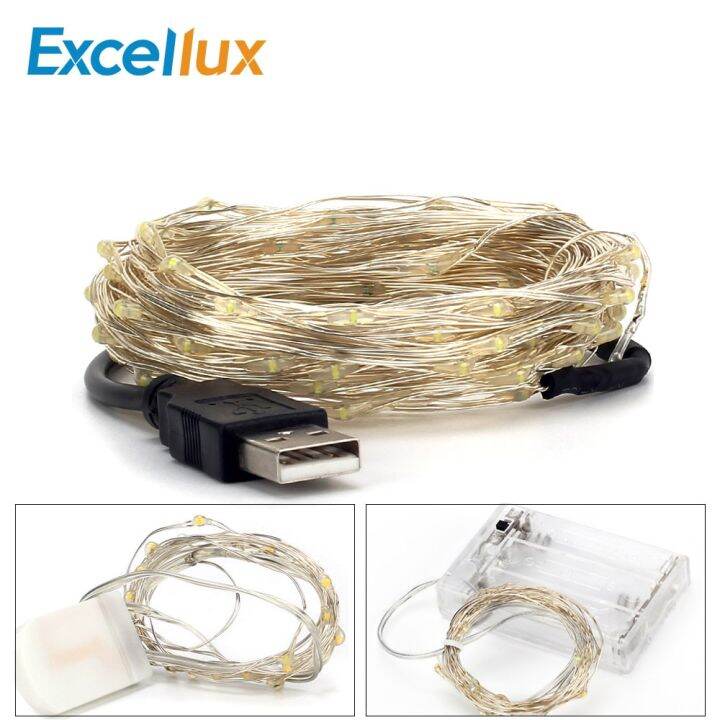 2M 3M 5M 10M Led Lights Chain Copper Wire USB Or Battery Powered led ...