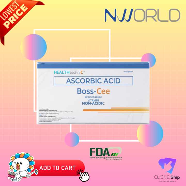 Boss Cee Non Acidic Vitamin C 500mg 100 Capsules per Box | Lazada PH