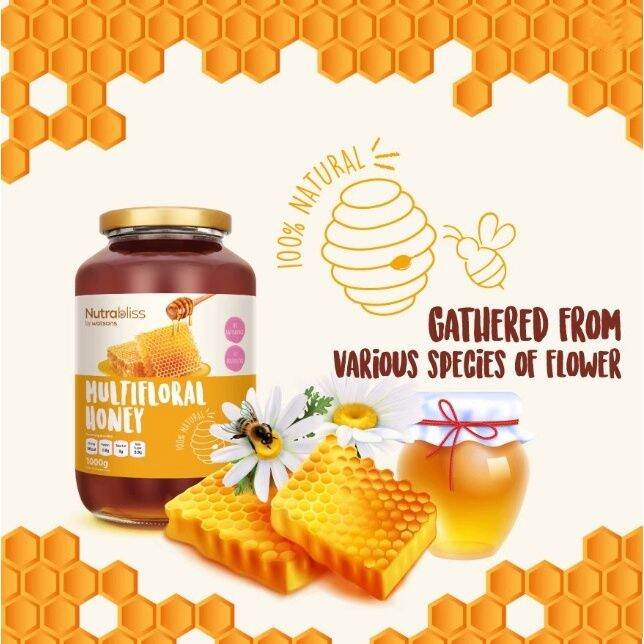 Nutrabliss By Watsons Natural Multifloral Honey (1000g) | Lazada