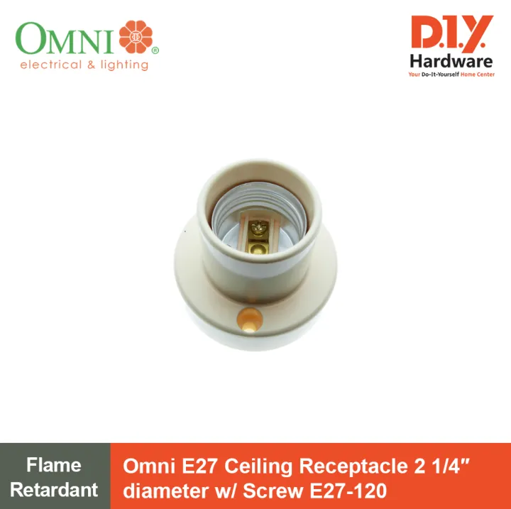 Omni E27 Ceiling Receptacle 2 1/4" Diameter with Screw E27-120 | Lazada PH