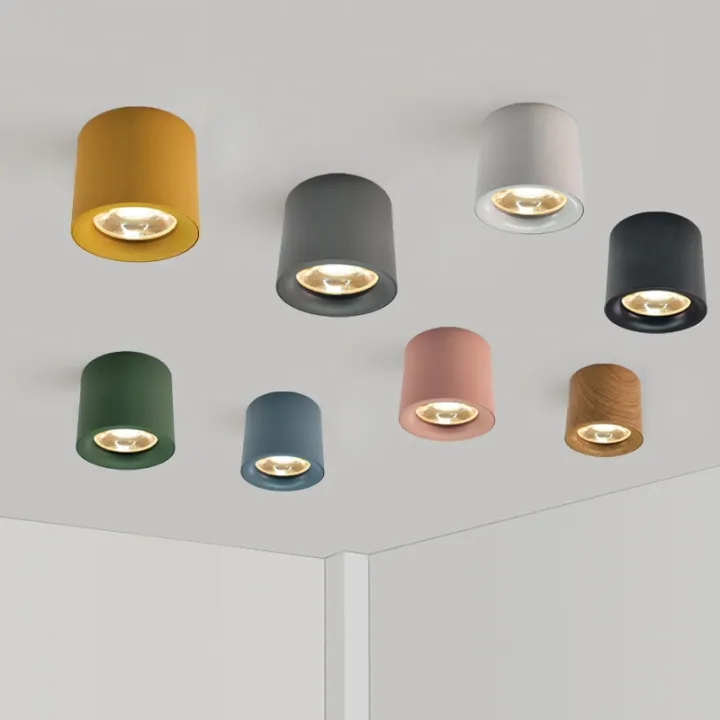 Macarons Color LED Downlight Modern ceiling Lamp Living Room Lighting ...