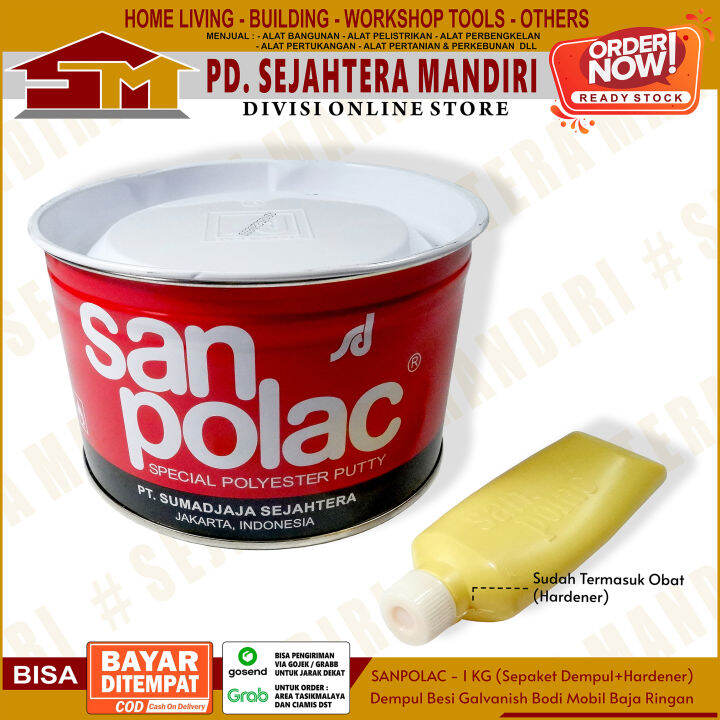 DEMPUL SANPOLAC DEMPUL KAYU DEMPUL PLASTIK DEMPUL BESI CAT MOBIL ...