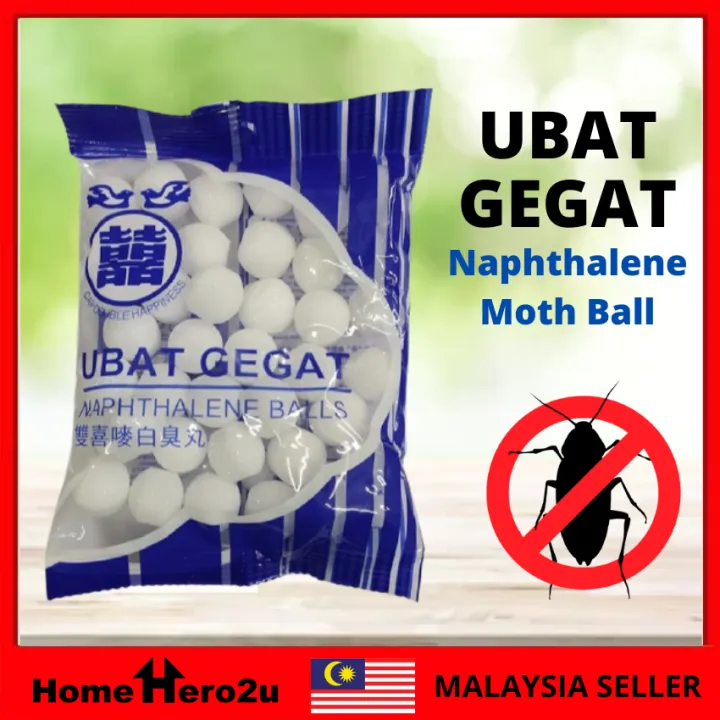 Naphthalene Moth Ball Mothball Mothballs Wardrobe Clothes Ubat Gegat ...