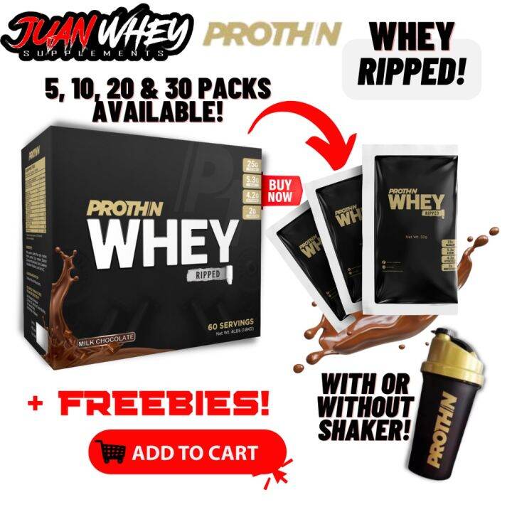 PROTHIN WHEY RIPPED - 30 SACHETS | 20 SACHETS | 10 SACHETS | Lazada PH
